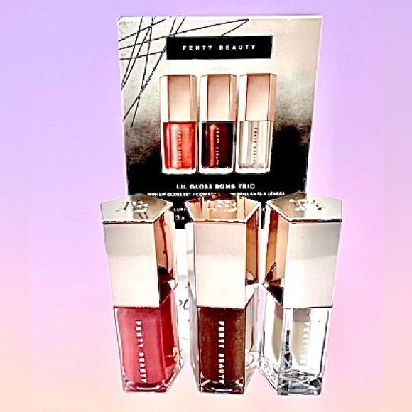 Fenty Beauty | Makeup | Fenty Snackz Lil Gloss Bomb Trio Mini Lip Gloss ...